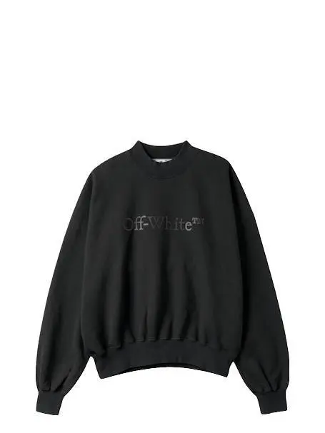 Off-White Bookish Laund Boxy Fit Sweatshirt - Black