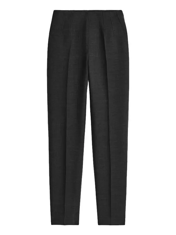 Cos Wool-blend Slim-leg Trousers - Black