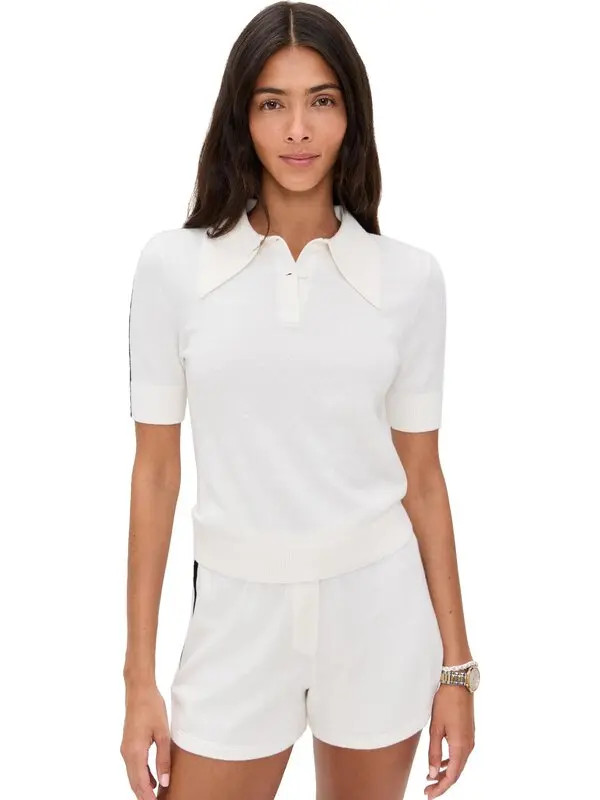 LE BOP Short Sleeve Polo - White