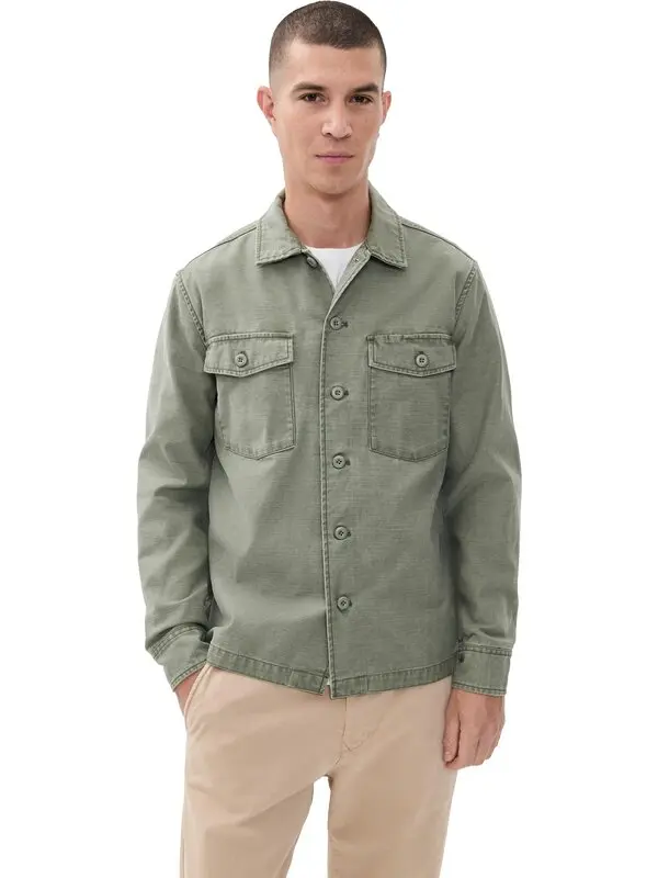 Taylor Stitch The Surplus Shirt - Field Olive Reverse Sateen