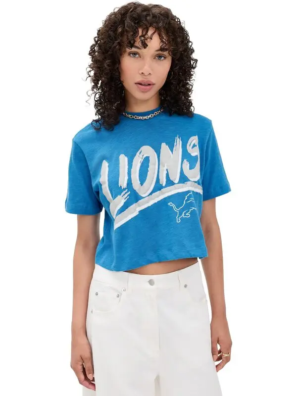 Junk Food Lions Thrill Minnesota Crop Tee - Lions Blue