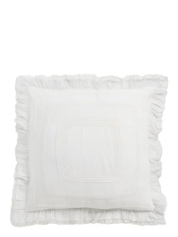 LoveShackFancy Victorian Euro Pillow - White