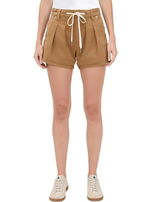 Blanknyc Pleated Twill Shorts - Khaki