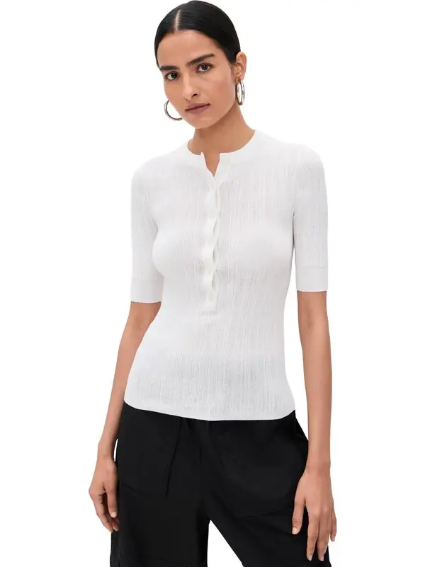 A.L.C. Fisher Knit Top - Bright White