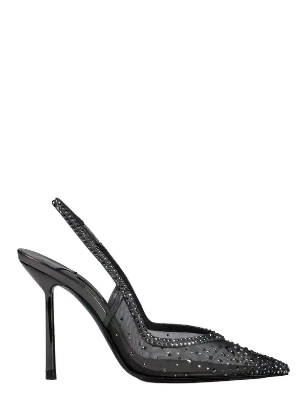 LE SILLA 100mm Nicole Crystal-embellished Slingback Pumps - Grey