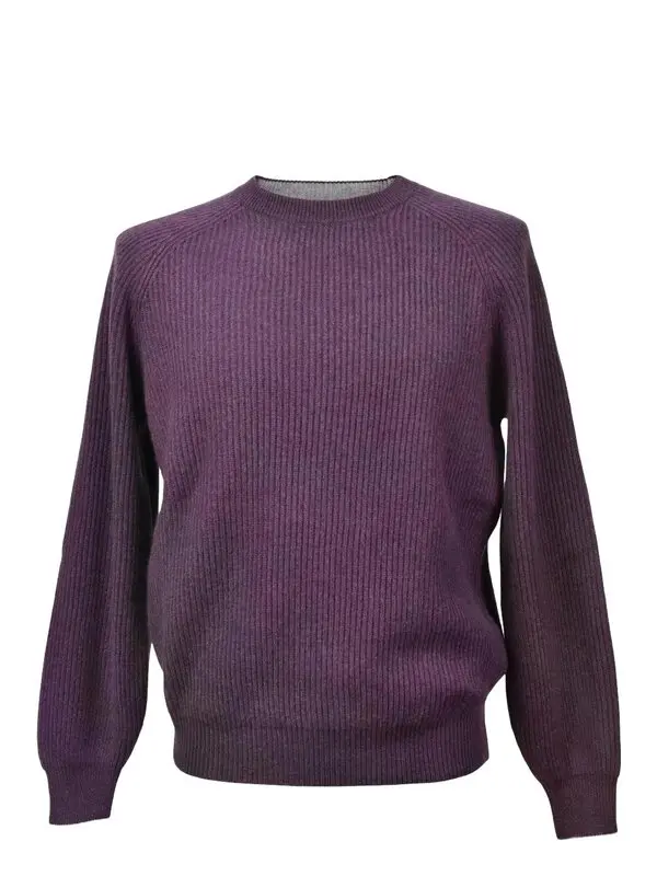 Brunello Cucinelli Ribbed Cashmere Sweater - Purple