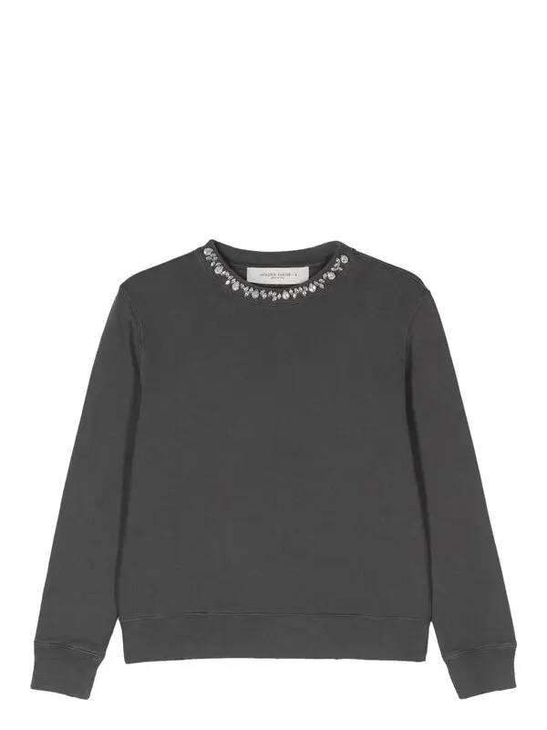 GOLDEN GOOSE Long Sleeve Crew Neck Sweater - Grey