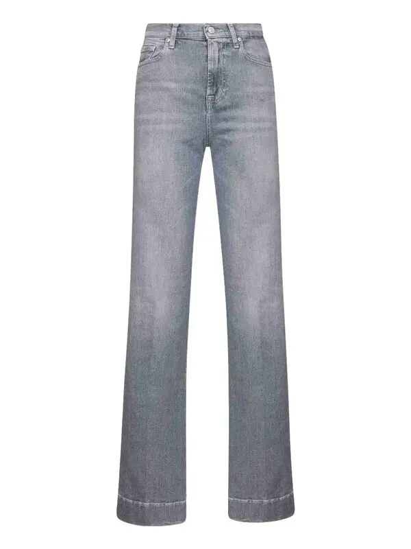 SEVEN High-waist Straight-leg Jeans - Grey