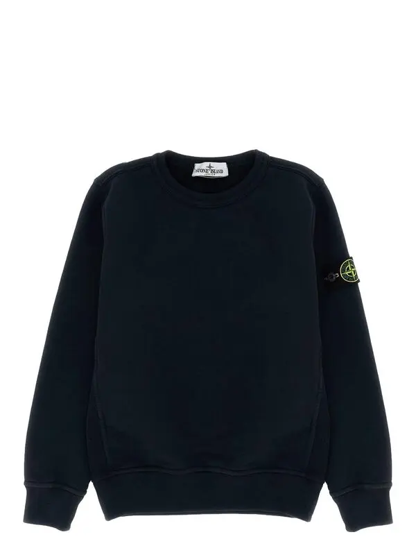 Stone Island Logo-patch Cotton Top - Black