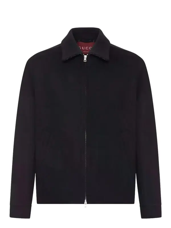 Gucci Wool Jacket With Double-slider Zip - Black