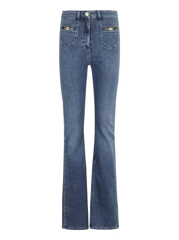 Elisabetta Franchi Flared Leg Jeans - Blue