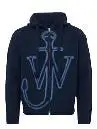 J.W.ANDERSON Hooded Wool Sweater - Steel Blue