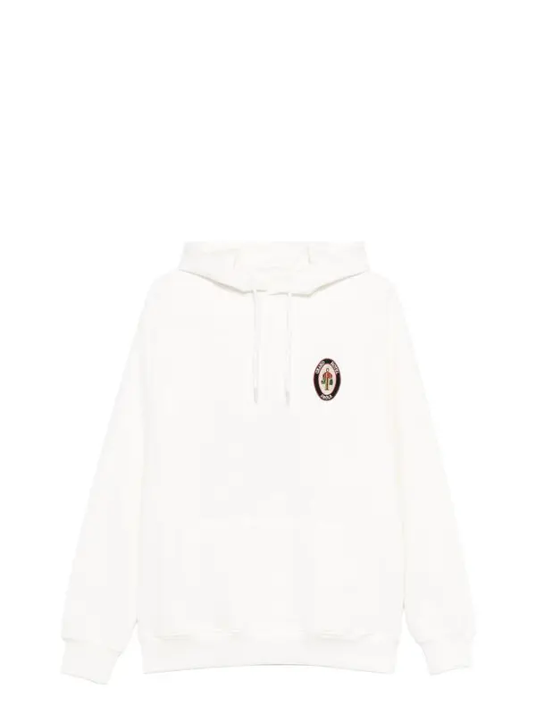 Drole De Monsieur Hooded Cotton Sweater - White