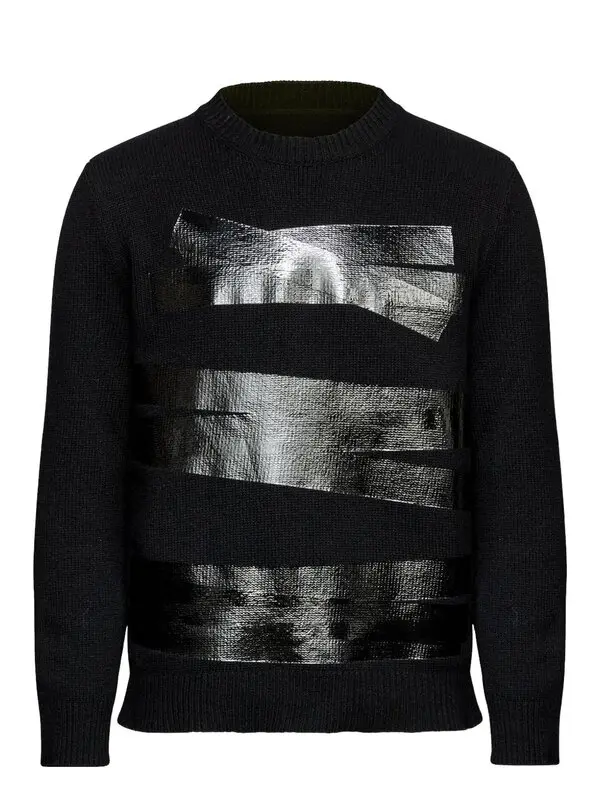 MAISON MARGIELA Metallic Striped Sweater - Black