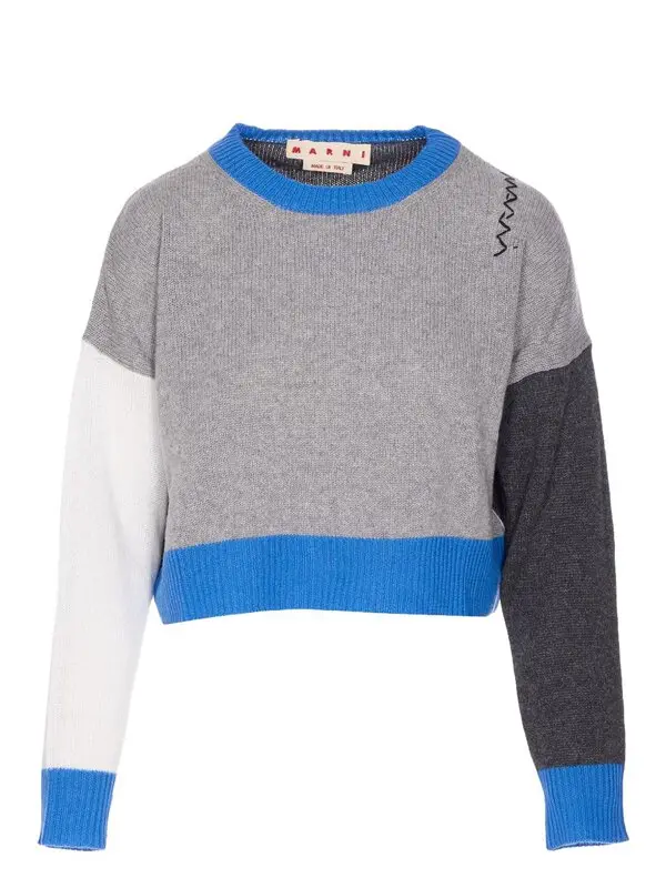 Marni Crew Neck Cashmere Sweater - Grey