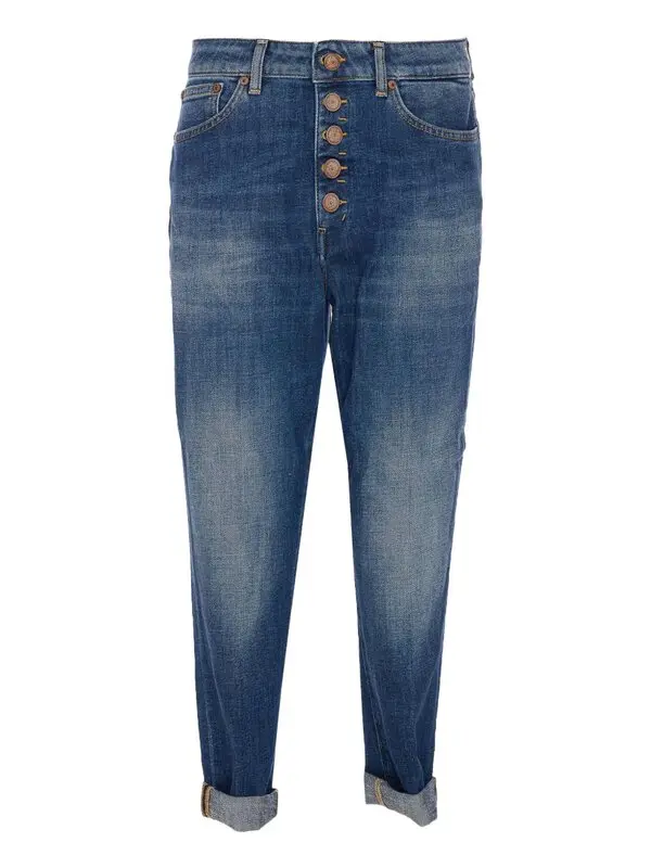 DONDUP Five-pocket Jeans With Cuffed Hems - Blue