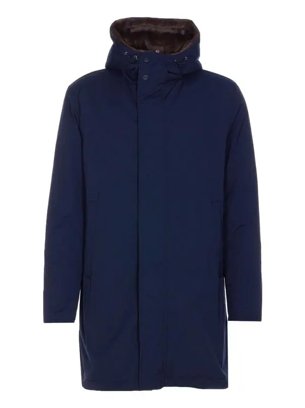 Herno Hooded Coat - Blue