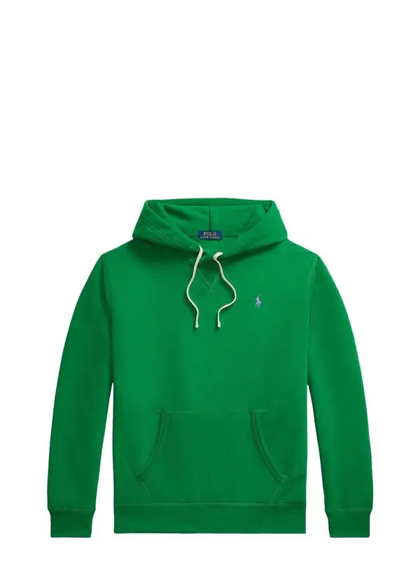 Polo Ralph Lauren Logo-embroidered Cotton Hoodie - Green