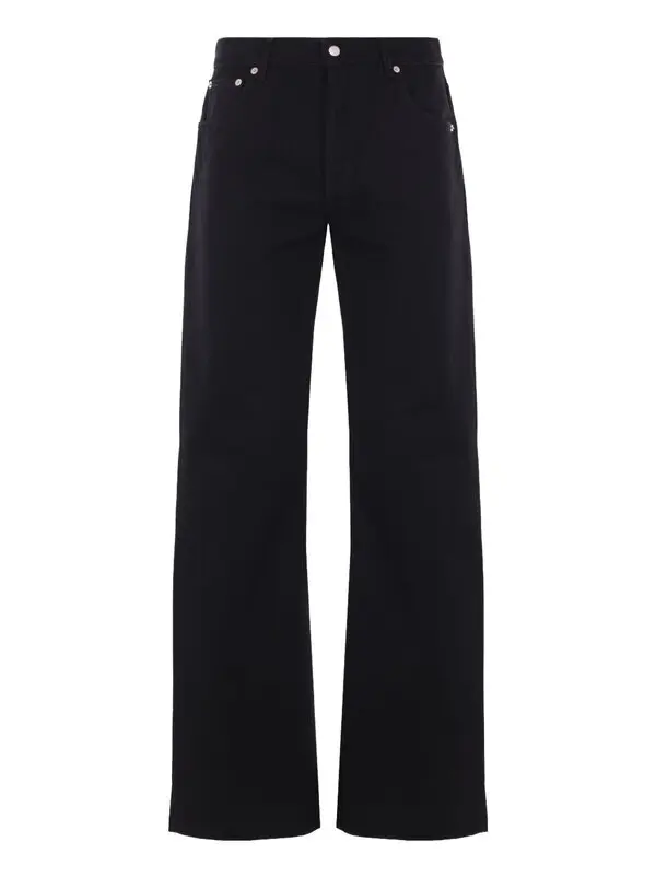 Alexander McQueen Classic Five-pocket Jeans With Raw-cut Hem - Black