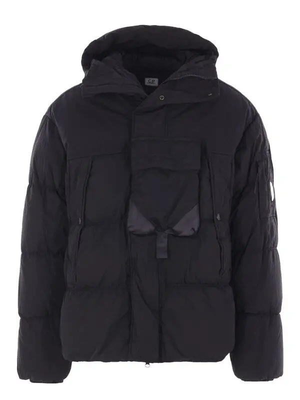 C.P. COMPANY Quilted Jacket With Hood - Black