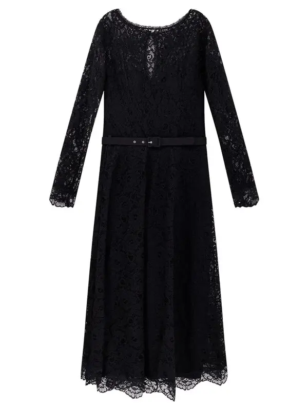 Chiara Boni La Petite Robe Ginogi Midi Lace Dress - Black