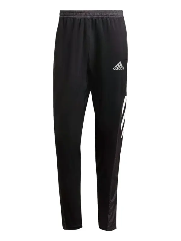 Adidas Three-stripe Panelled Trousers - Black