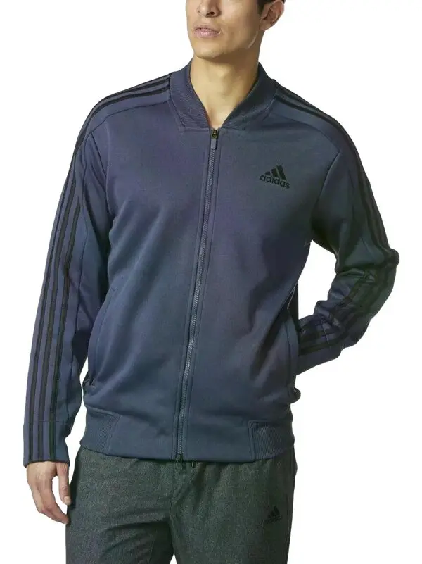 Adidas Three-stripe Bomber Jacket - Blue