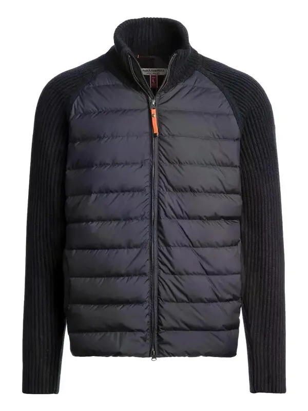 PARAJUMPERS Olmo Ribbed-knit Quilted Jacket - Blue