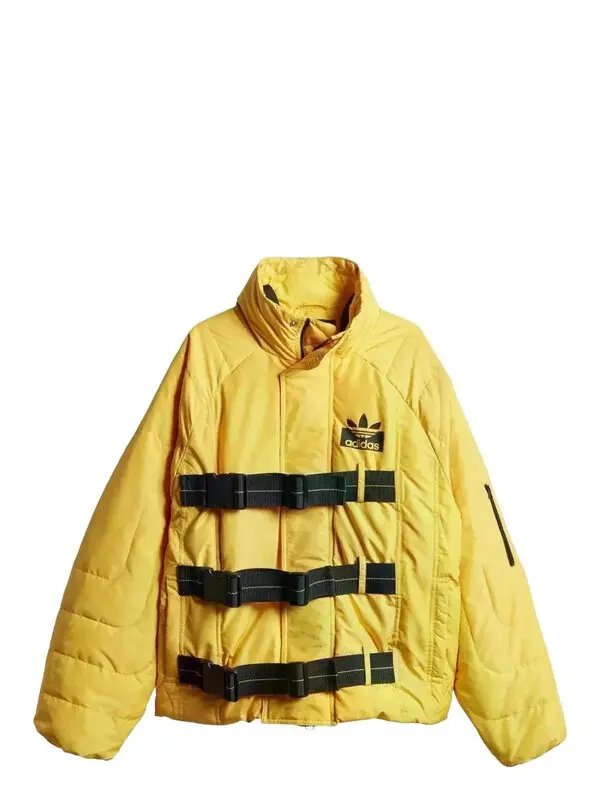 Adidas Quilted Buckle-strap Jacket - Yellow