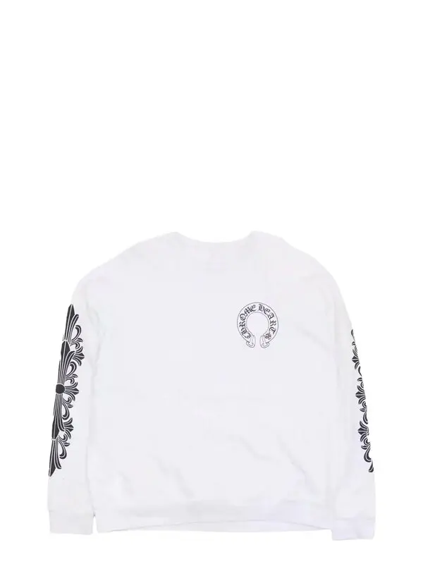 Chrome Hearts Horseshoe-logo Crew-neck Sweatshirt - White