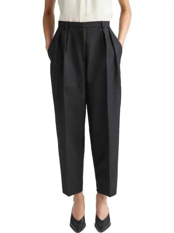 Altuzarra Emmett Pinstripe Virgin Wool Pants - Black/ivory Pinstripe