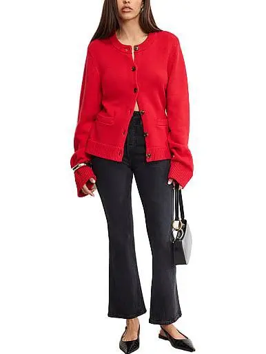 Victoria's Secret Button-front Knit Cardigan - Red