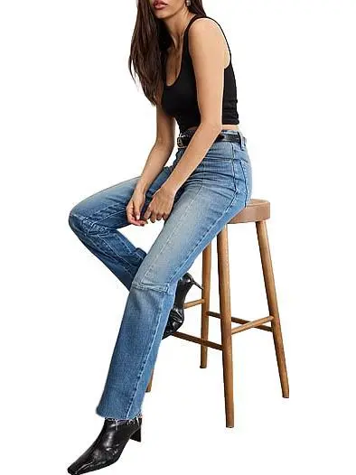 Victoria's Secret Good American Icon Straight Jeans - Blue