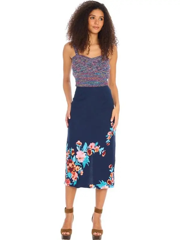 Allison Eva Skirt - Floral / Navy