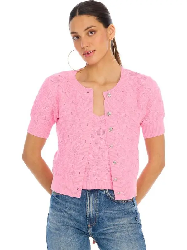 Allison Effie Cardigan - Pink