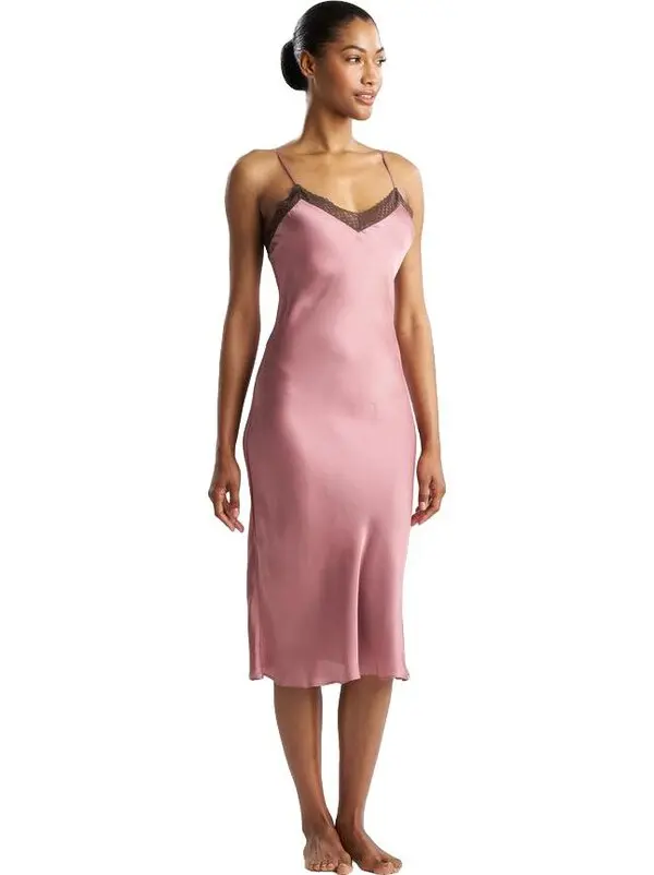 Natori Ashley Icon Lace Slip Dress - Pink