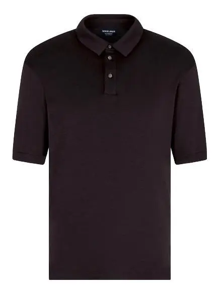 Giorgio Armani Pure Cashmere Interlock Polo Shirt - Natural