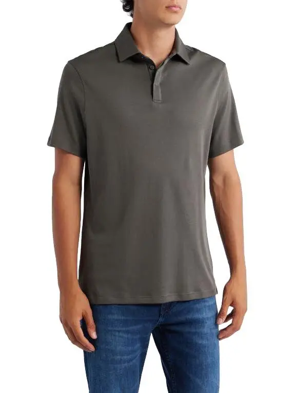 Robert Barakett Georgia Solid Pima Cotton Polo - Beluga