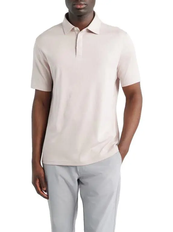 Robert Barakett Georgia Solid Pima Cotton Polo - Pink
