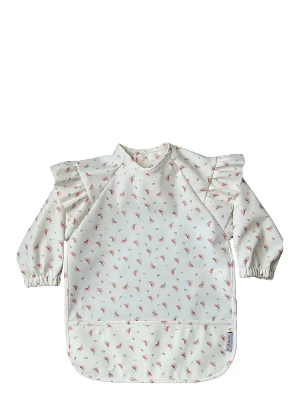 NEFERLAND Ruffle Bib Smock - Rose Garden (2t-4t)