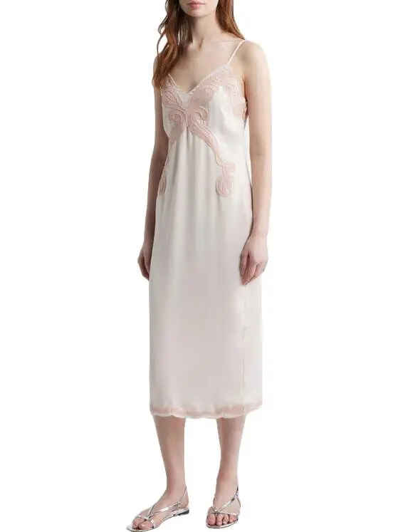 Rag & Bone Ann Embroidery Detail Slipdress - Blush
