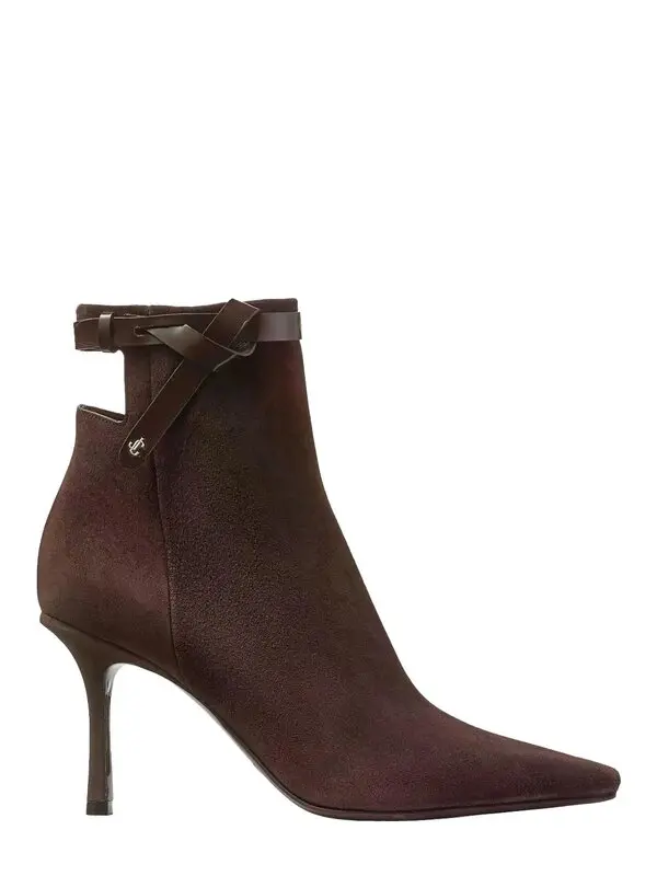 JIMMY CHOO 85mm Camie Suede Ankle Boots - Brown