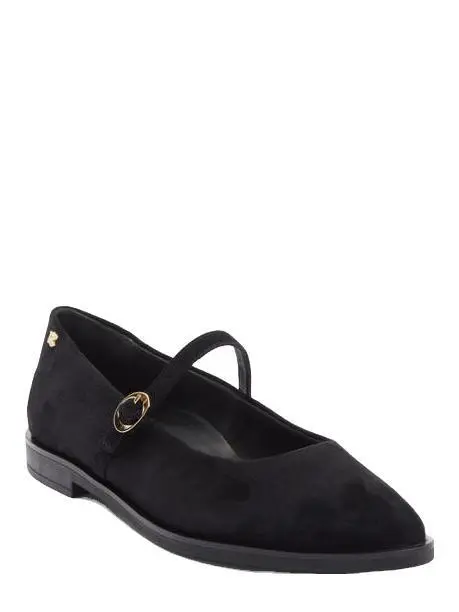 Paul Green Carla Mary Jane Flat - Black Suede