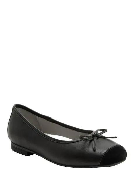 ALEGRIA BY PG LITE Talya Cap Toe Ballet Flat - Black