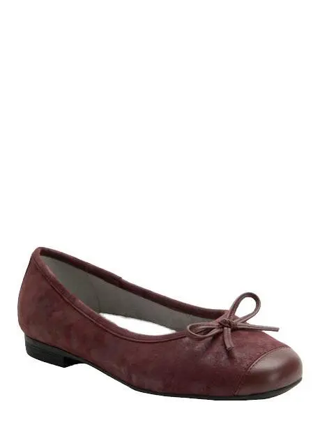 ALEGRIA BY PG LITE Talya Cap Toe Ballet Flat - Maroon Mist
