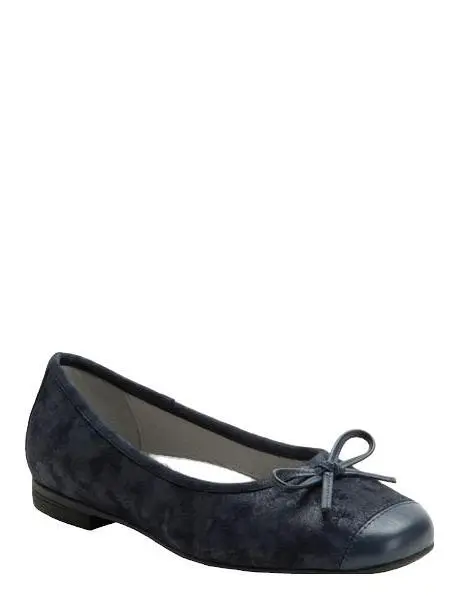 ALEGRIA BY PG LITE Talya Cap Toe Ballet Flat - Navy Mist