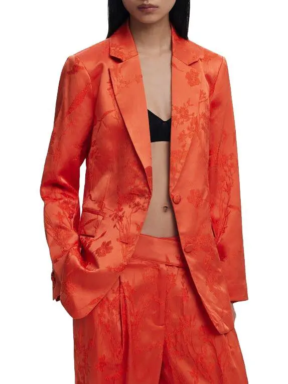 Desigual Embroidered Blazer - Orange