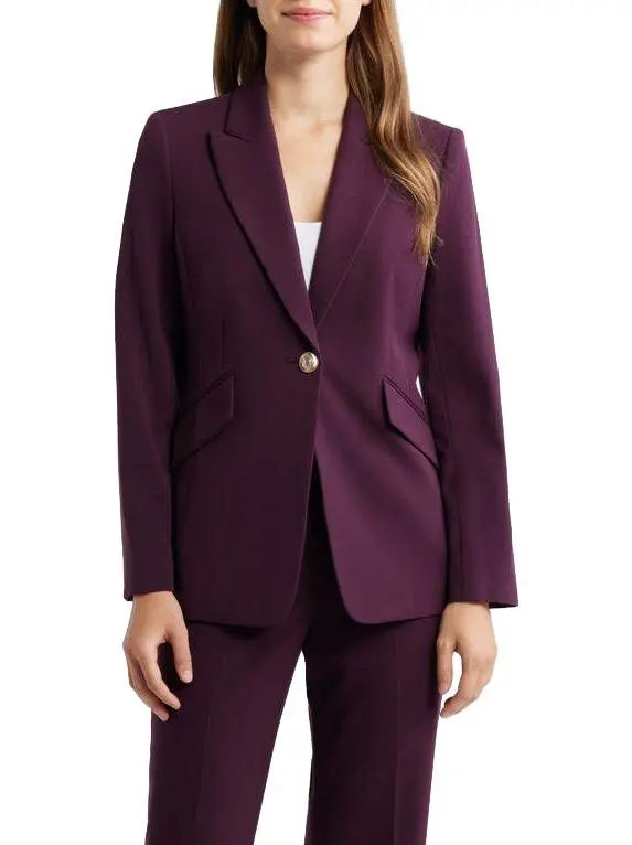 TAHARI ASL One-button Blazer - Plum