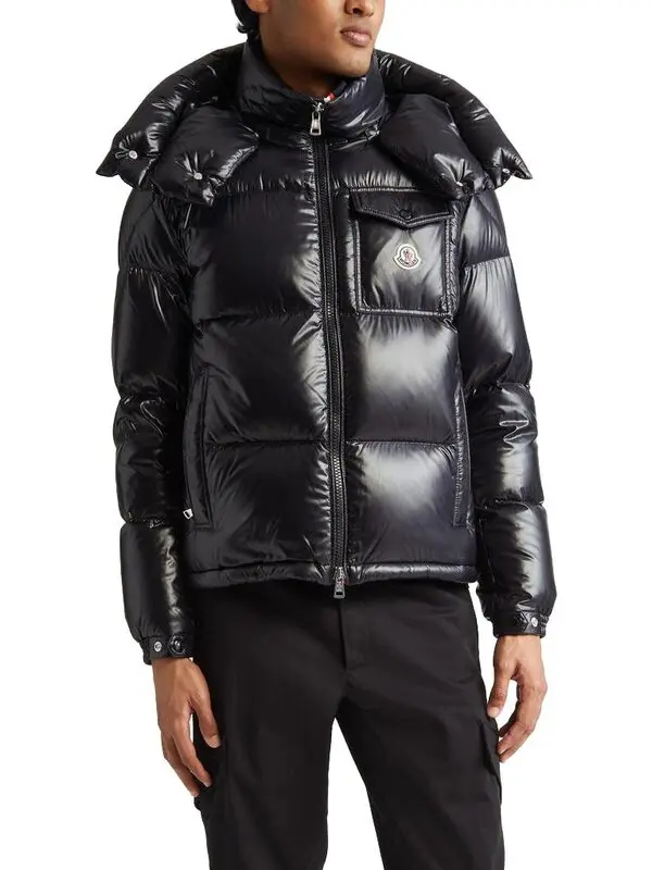 Moncler Montbeliard Short Down Jacket - Black/black
