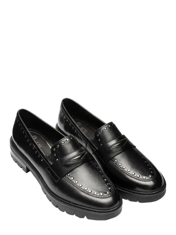 ARA Cardiff Studded Penny Loafer - Black
